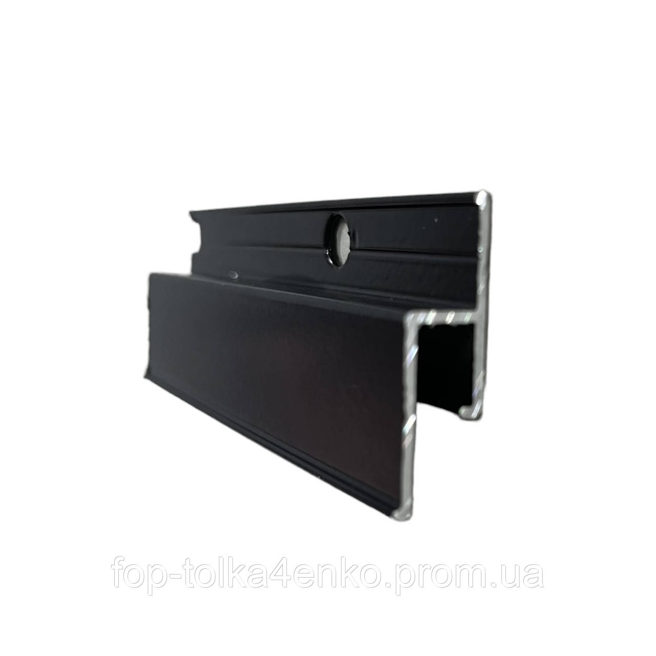 Профиль алюминиевый черный без вставки перфорированный для натяжных ...