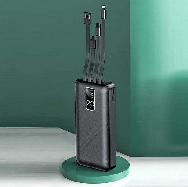 Power bank HEPU HP966 20000mAh | Повербанк с набором зарядных кабелей ...