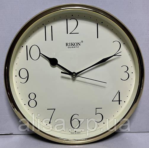 Часы настенные Rikon круглые 2651 золотистые (ID#1689607232), цена: 370 ...