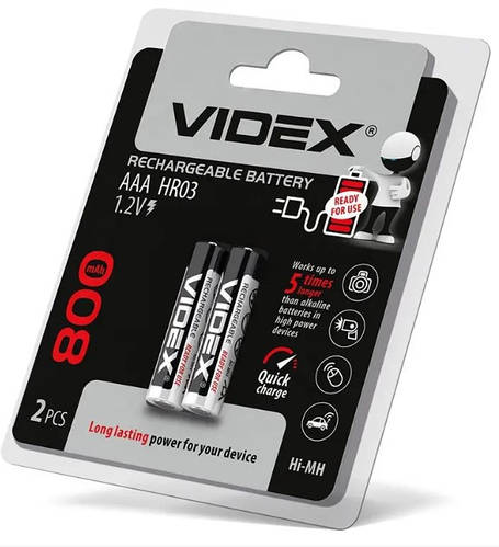 Аккумулятор VIDEX НRОЗ/ ААА, 800 МАН(1шт) Арт.34908 (ID#1682041500 ...