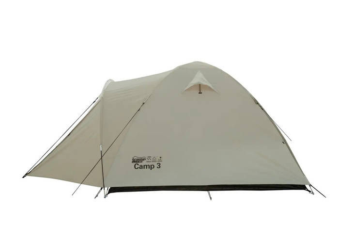 Купить Палатка туристическая трехместная Tramp Lite Camp 3 песочная ...