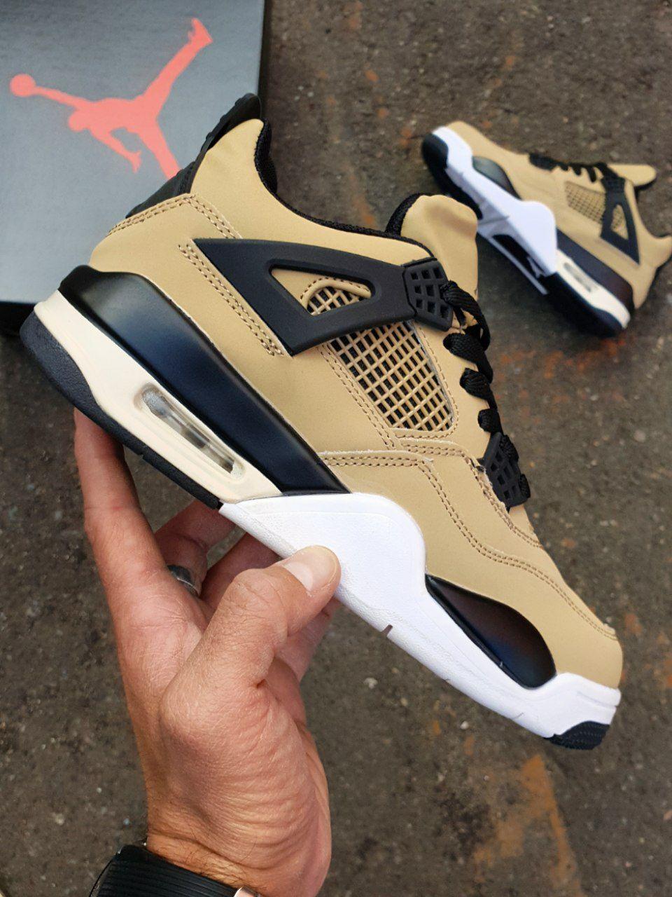 Кроссовки Nike Air Jordan 4 Fossil Женские Кроссы Найк Эйр Джордан 4 ...