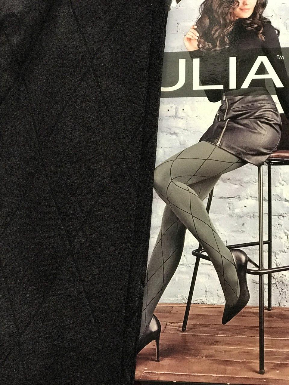 Колготки 100 ден женские плотные с узором "ромбики" Giulia Fiesta 100 ...