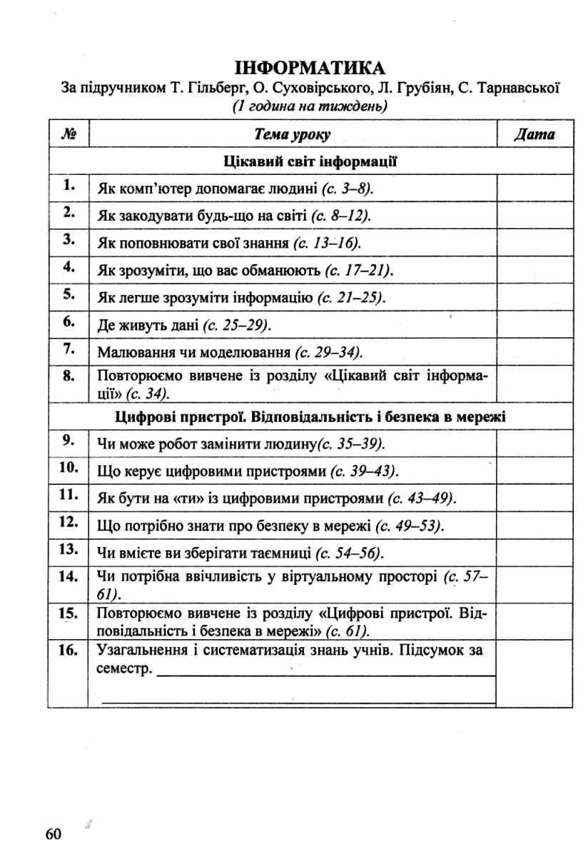 Купить Календарне планування 4 клас 1 семестр за програмою Савченко цена 40 грн — Prom Ua Id