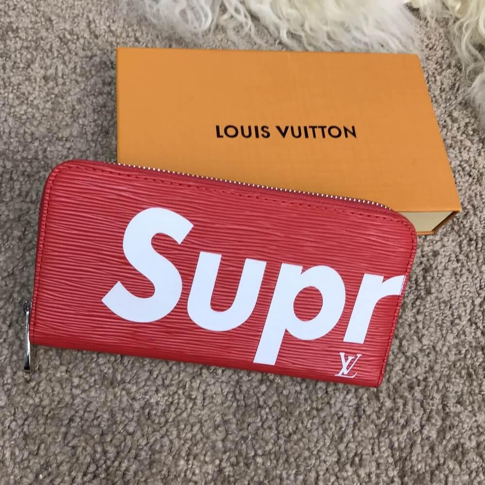 Портмоне Louis Vuitton x Supreme Wallet Zip Around Epi Red, ціна 800 ...