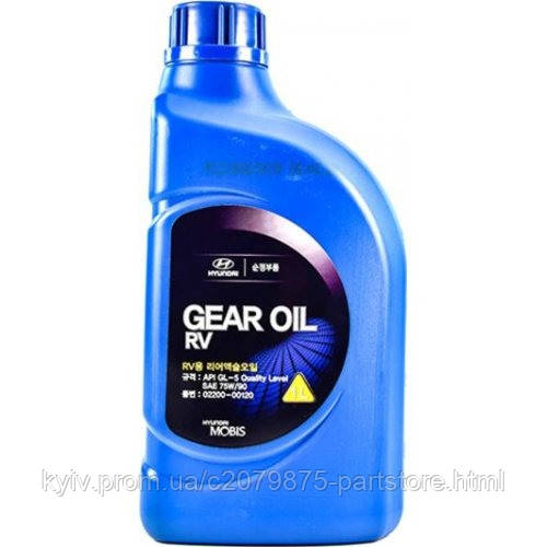 Купить Трансмиссионное масло Mobis GEAR OIL 75W-90 RV GL-5 1 л ...