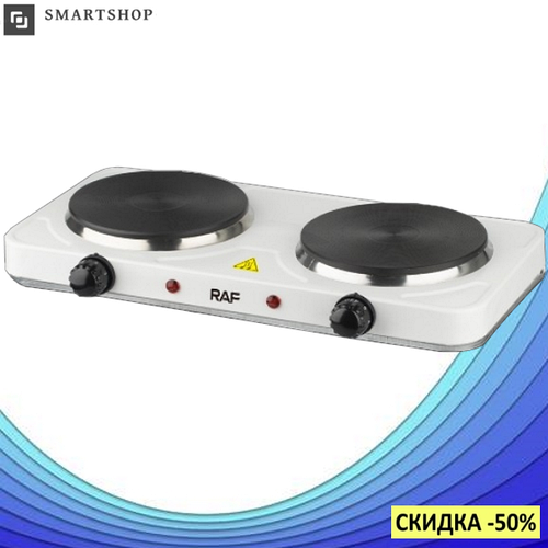 Купить Электрическая плита дисковая RAF 8020A на две конфорки, настольная электроплита двойная ...