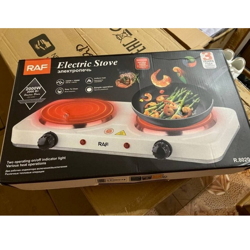 Купить Электрическая плита дисковая RAF 8020A на две конфорки, настольная электроплита двойная ...