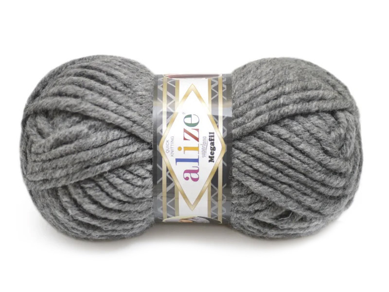 Alize Megafil Super Lana, Середньо-сірий №182 - купити інтернет-магазин ...
