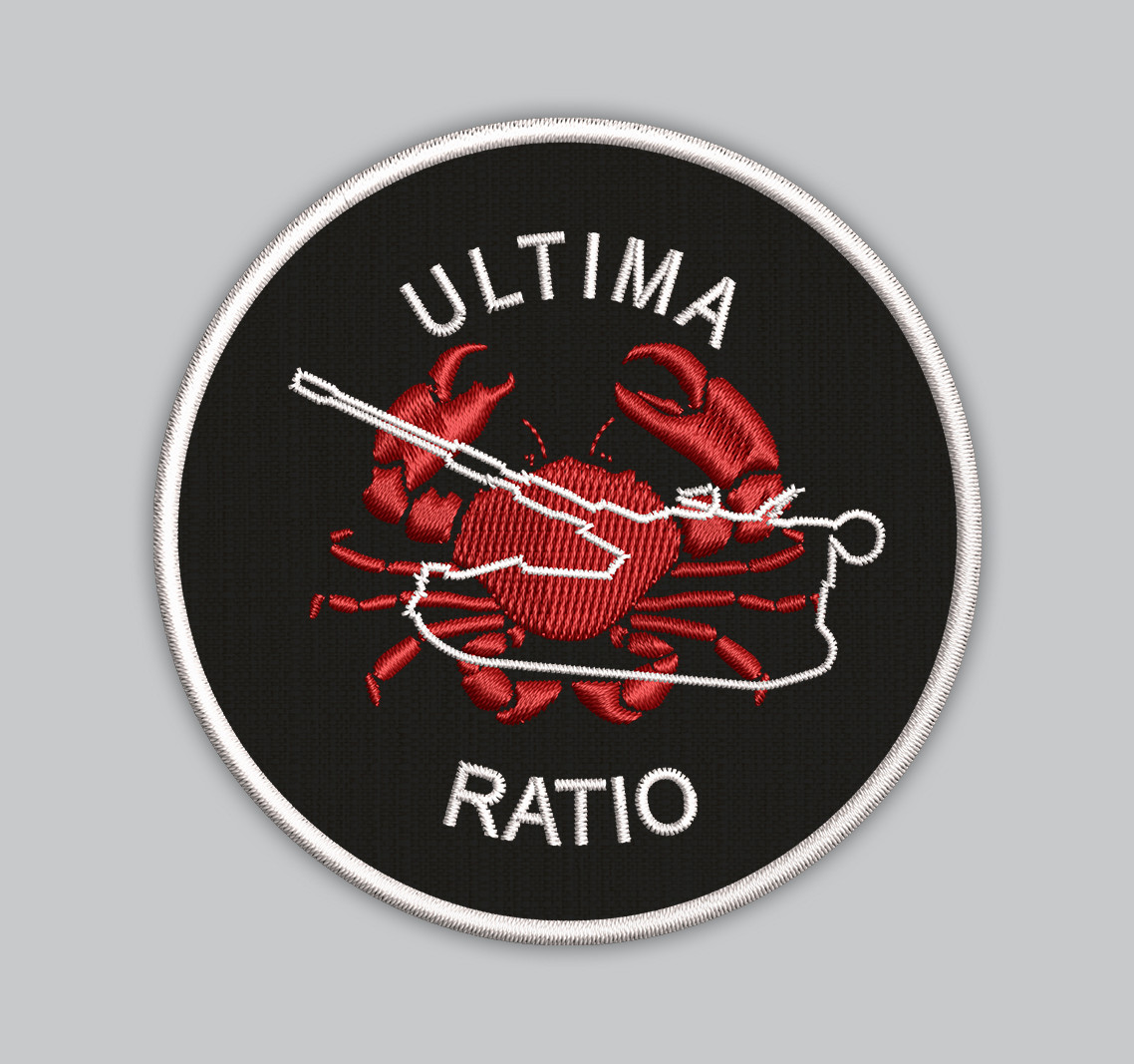 Шеврон "ULTIMA RATIO" (ЗАКЛЮЧИТЕЛЬНАЯ МЫСЛЬ) краб 8 см, цена: 95 ...