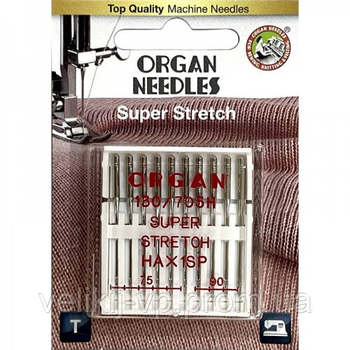 Купить Набор игл Organ Super Stretch X №75-90 (10шт), цена 175 грн — Prom.ua (ID#1692663423)