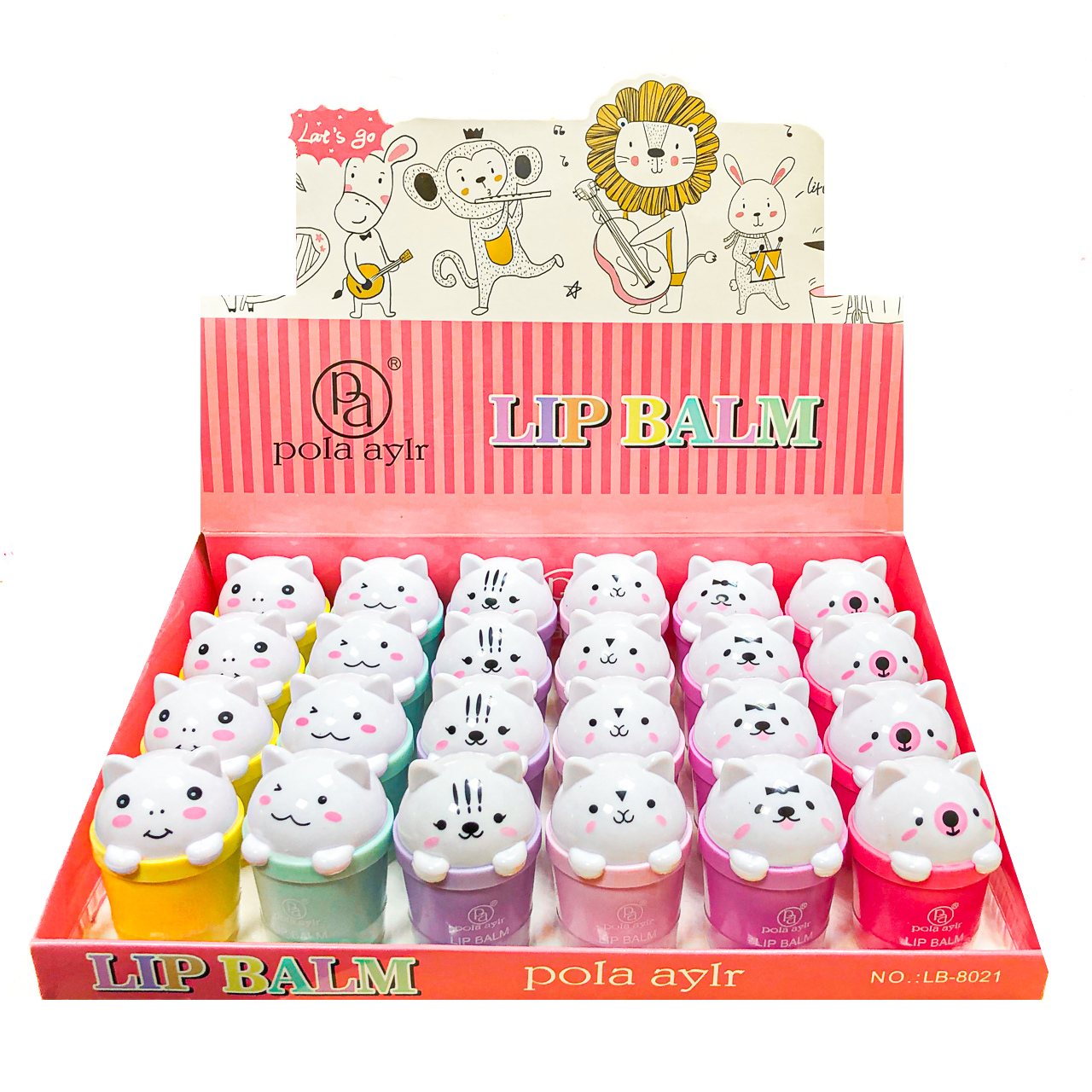 Бальзам для губ увлажняющий Lip Balm Pola Aylr LB 8021 (6 шт в ...