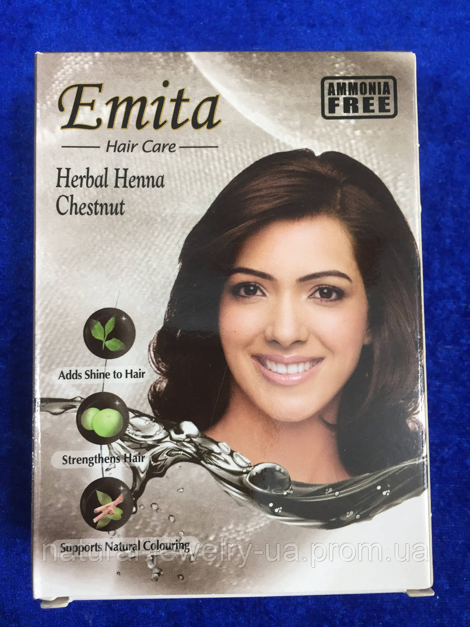 Купить Хна для окрашивания волос индийская "Emita" - Каштановый/ 6 ...