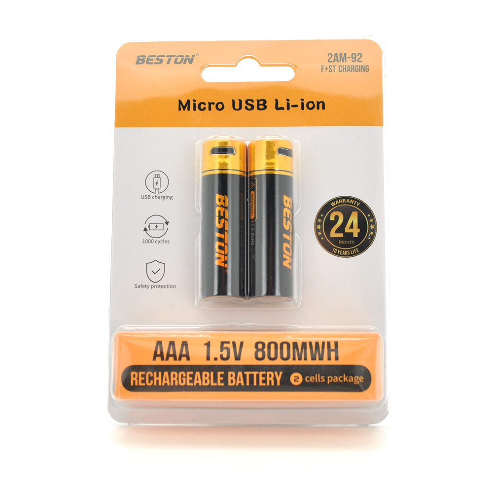 Купить Аккумулятор Li-Ion Beston 1,5V2XAA USB-Micro, 500mWh ...