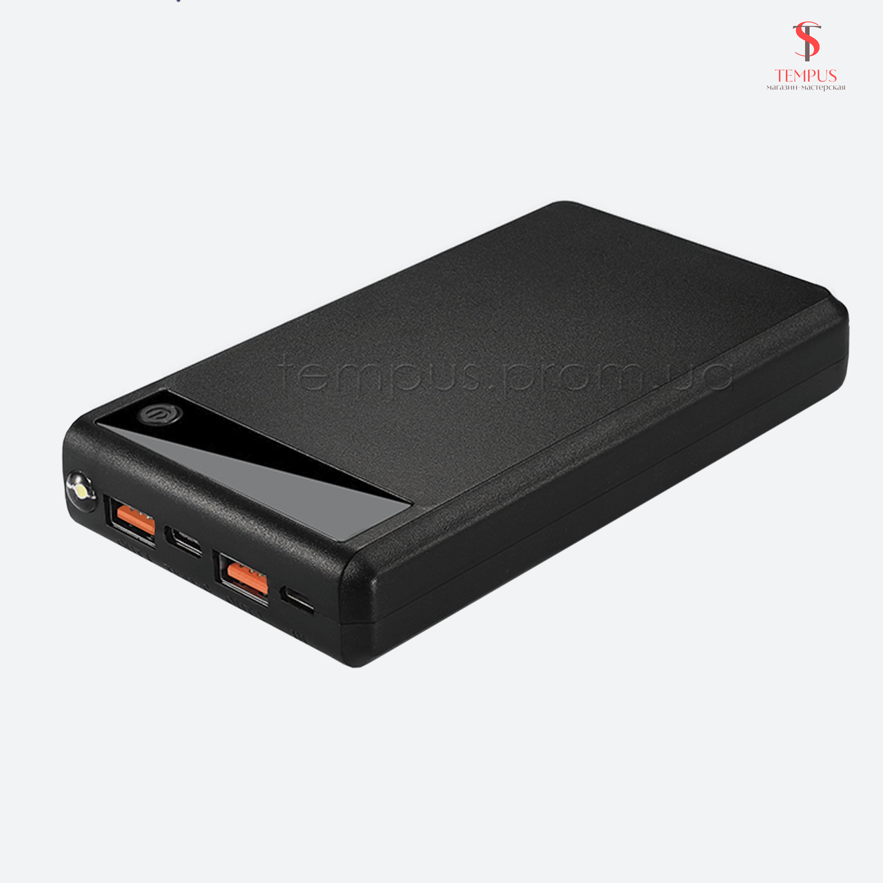 Power Box Q6 QC 3.0 6x18650 з дисплеєм і ліхтариком — чорний: продаж ...