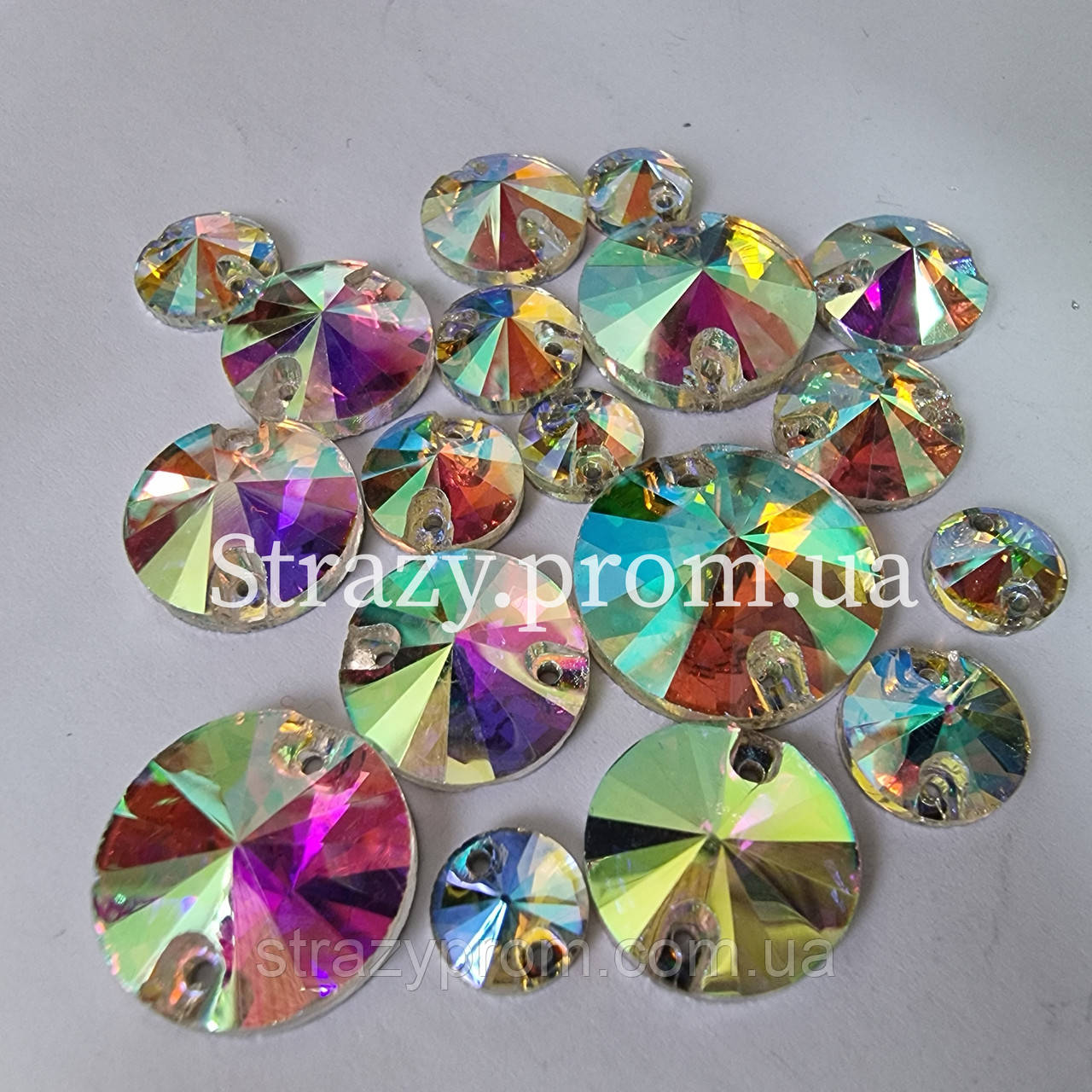 Купити Стрази Круг 10 мм. Crystal AB Економ у Харкові від компанії ...