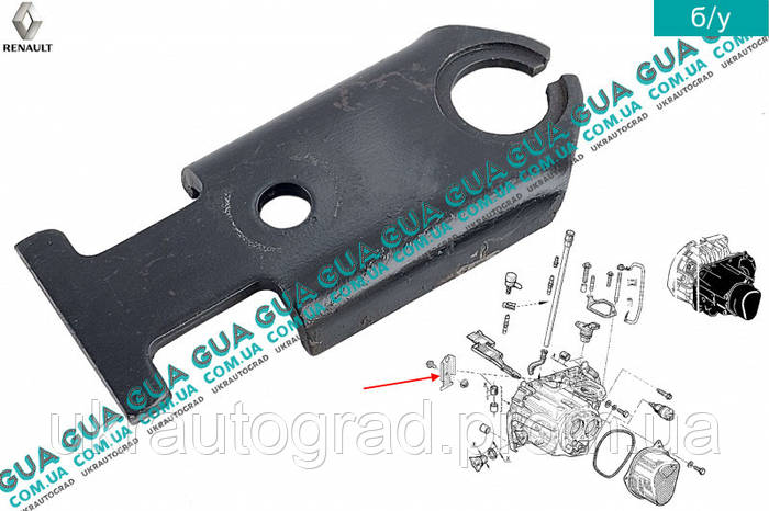 Кронштейн крепления троса переключения передач КПП 6001546085 Nissan ...