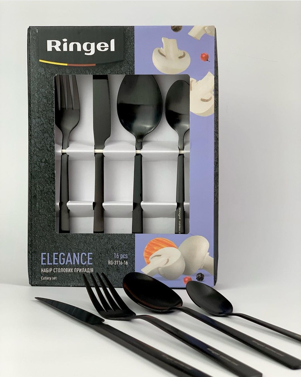 Столові прилади RINGEL Elegance Набір столових приборів 16 пр. (RG-3116 ...