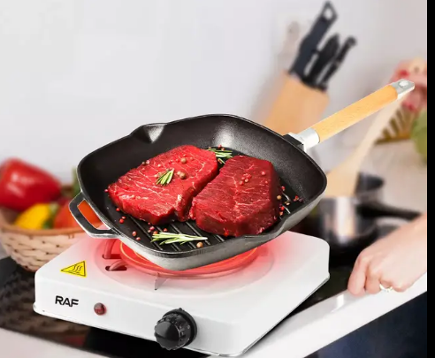 Плита електрична RAF 8010B спіральна одноконфоркова настільна Електроплита кухонна побутова 1000 ...