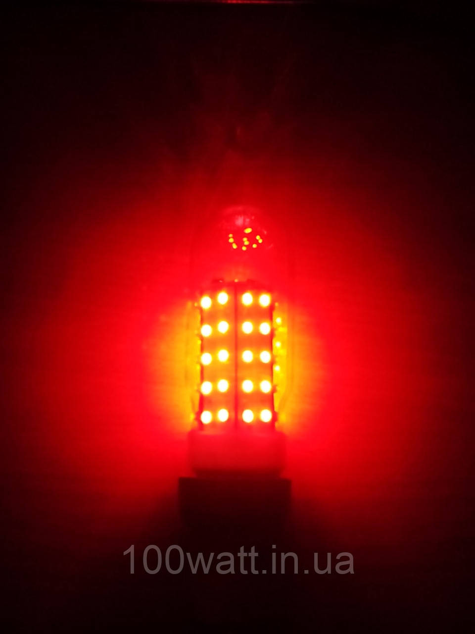 Лампа светодиодная красная LED 5w E27 для заградительных светильников ...