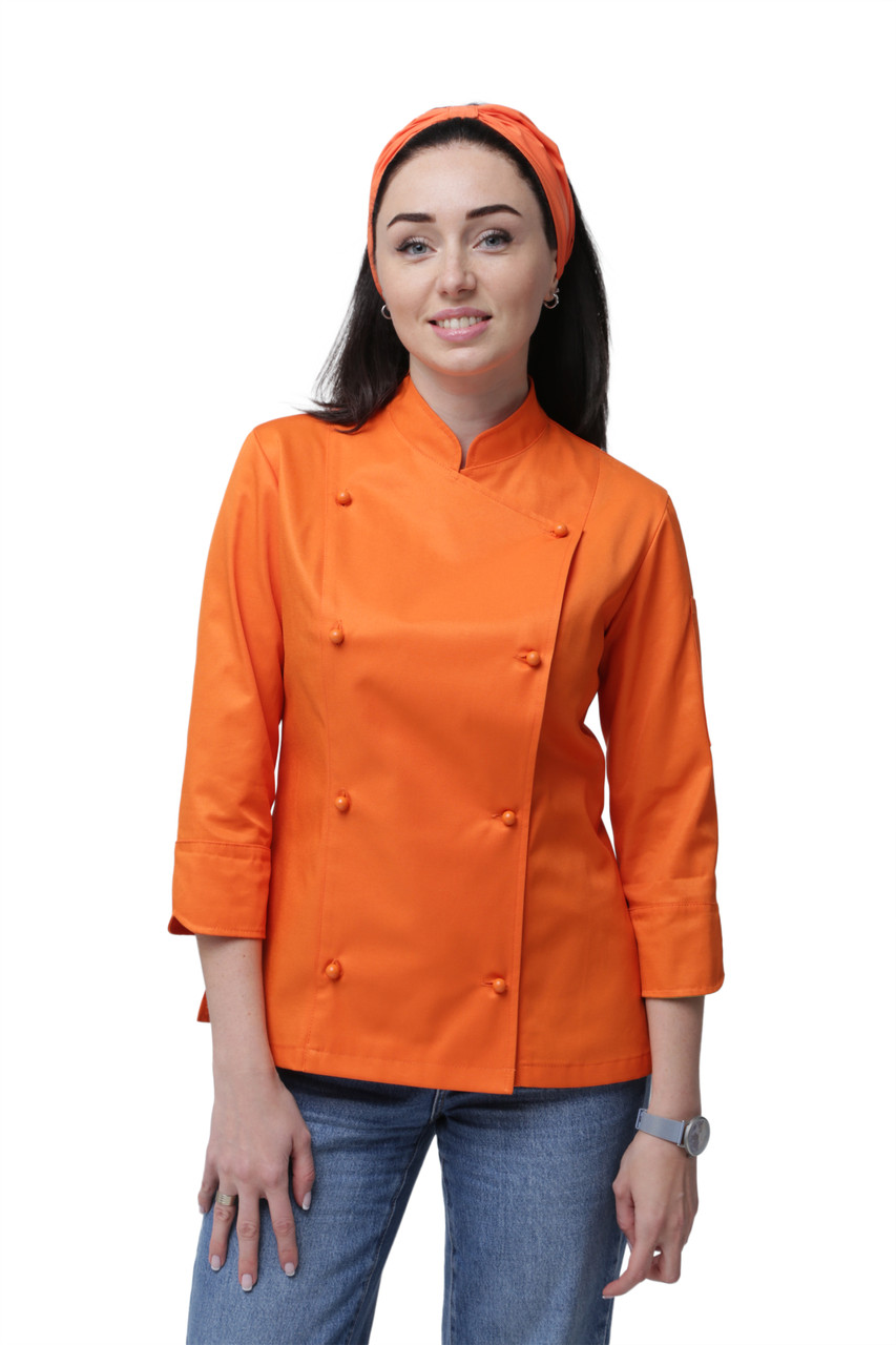 Кітель Кухарський Двобортний Жіночий "Оранж" — Купити Недорого на Bigl ...