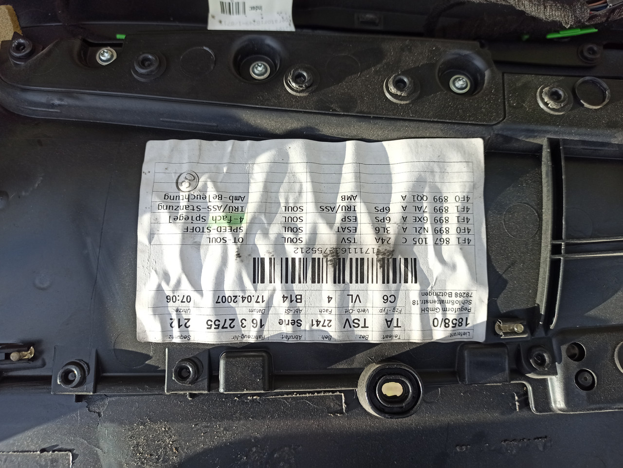 Карта дверей водія Audi A6 C6 обшивка передня ліва 4F0 819 869 ...