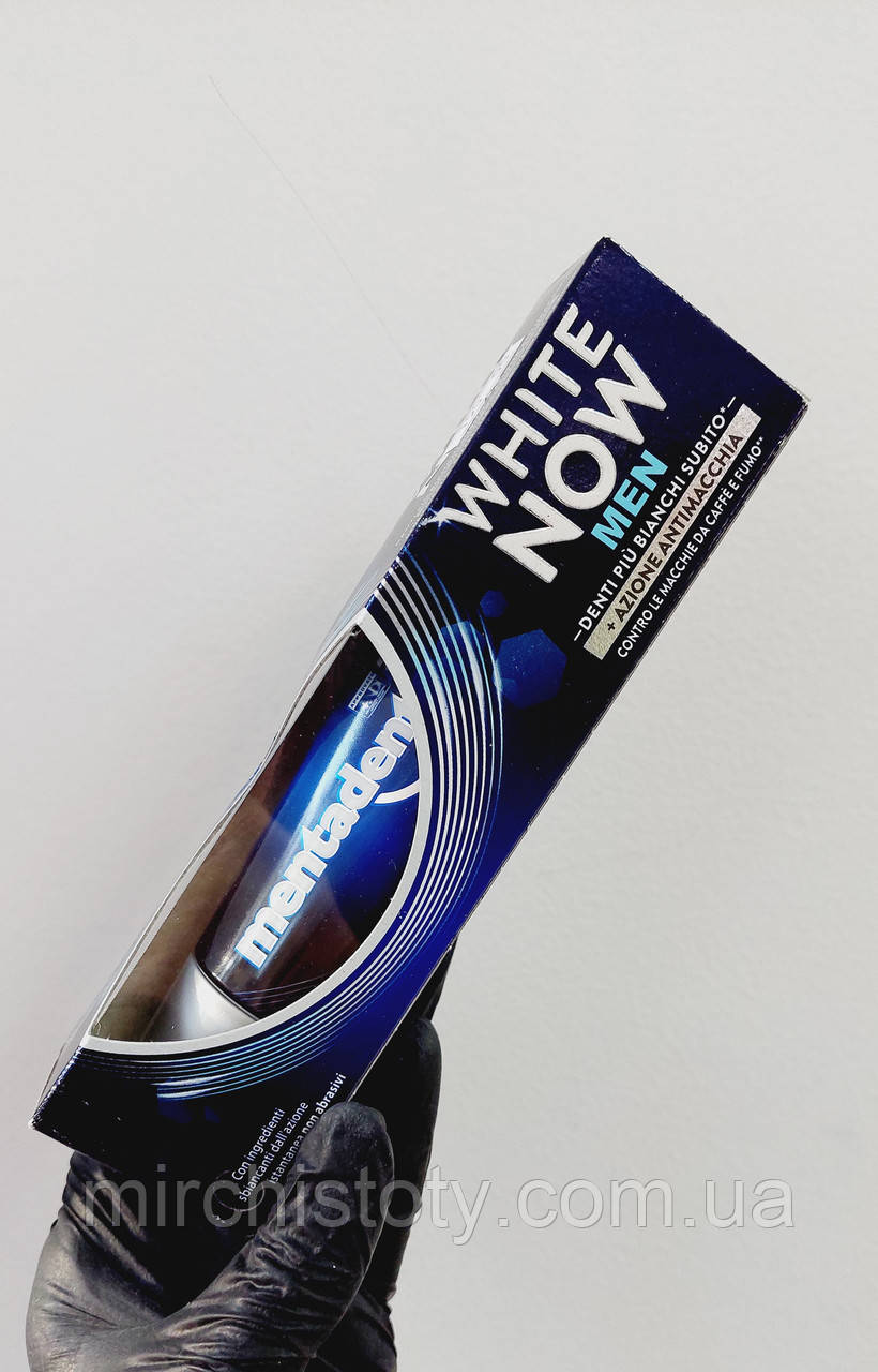 Купить Мужская отбеливающая зубная паста Mentadent White Now Men 75ml ...