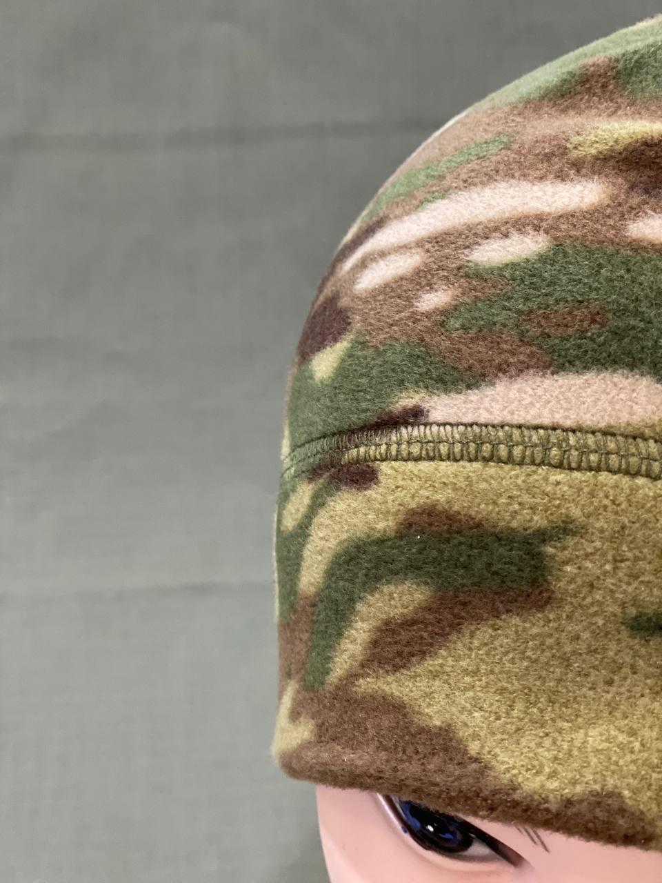 Армейская тактическая шапка зимняя зсу мультикам флис мужская теплая ...