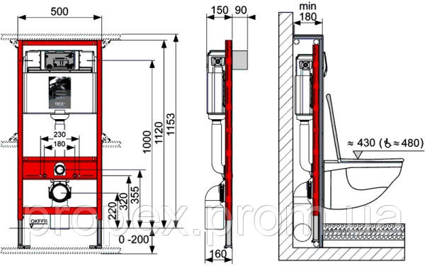 9400401 TECEbase Модуль для підвісного унітазу (модуль+кріплення), ціна 5060 грн — Prom.ua (ID ...