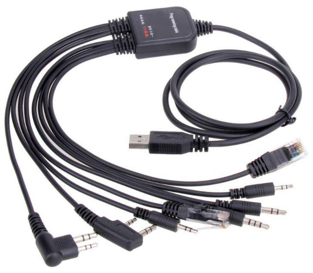 Універсальний USB кабель програмування рацій 8 в 1 WakeSnow для Baofeng ...