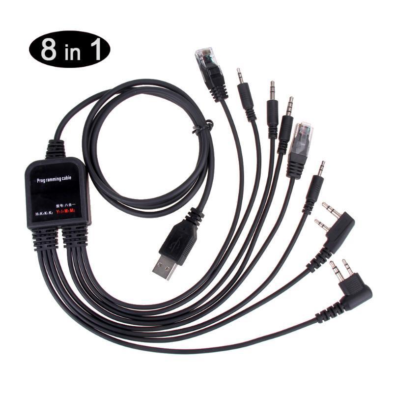 Універсальний USB кабель програмування рацій 8 в 1 WakeSnow для Baofeng ...