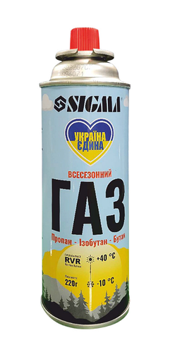 Купити Балон газовий SIGMA всесезонний 220г RVR Корея (упак 4 шт, ящ 28 ...