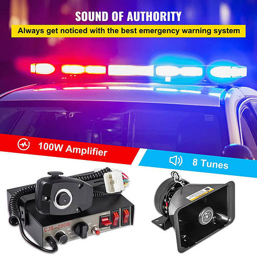 Спецсигнал СГУ 12v 200w "Federal Signal CJB-200W" (Рупор, мікрофон ...