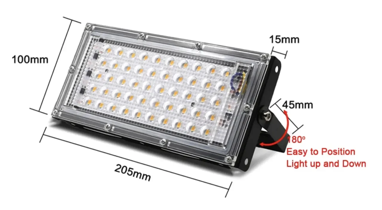 Светодиодная лампа ЛЕД, LED 50Вт 220В IP65 - полный спектр, фитолампа ...
