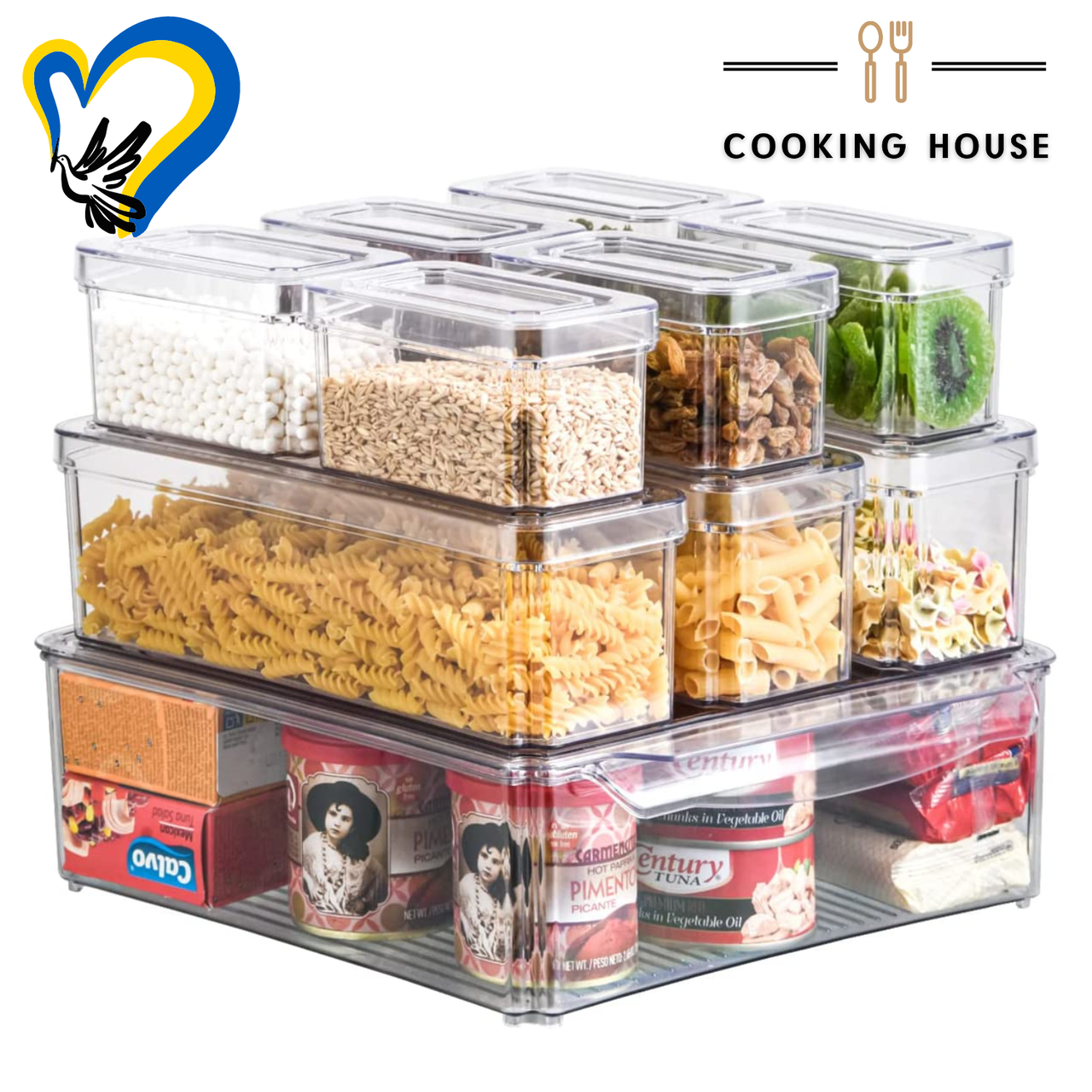 Контейнери-органайзери Cooking House на 10 шт. для холодильника з ...