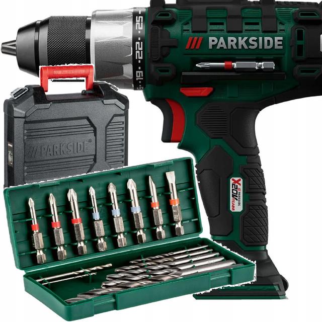 Купить Шуруповерт-дриль PARKSIDE X20V + свердла + насадки, цена 1650 ...