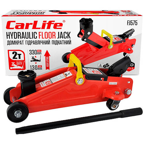Купити Carlife Домкрат гідравлічний (підкатний) Carlife 2 т, 130-330 мм ...