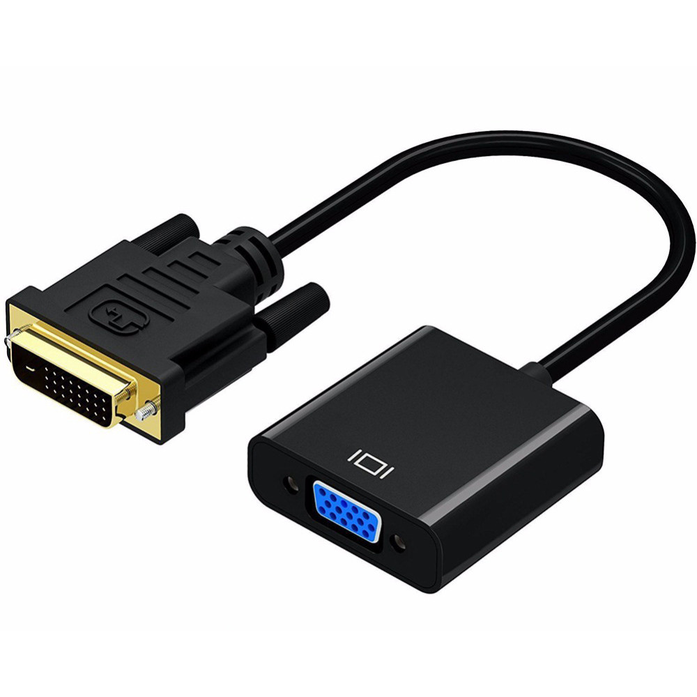 Переходник U&P DVI-D 24+1pin M - VGA 15pin F 1080p 0.24 М Black (CC ...