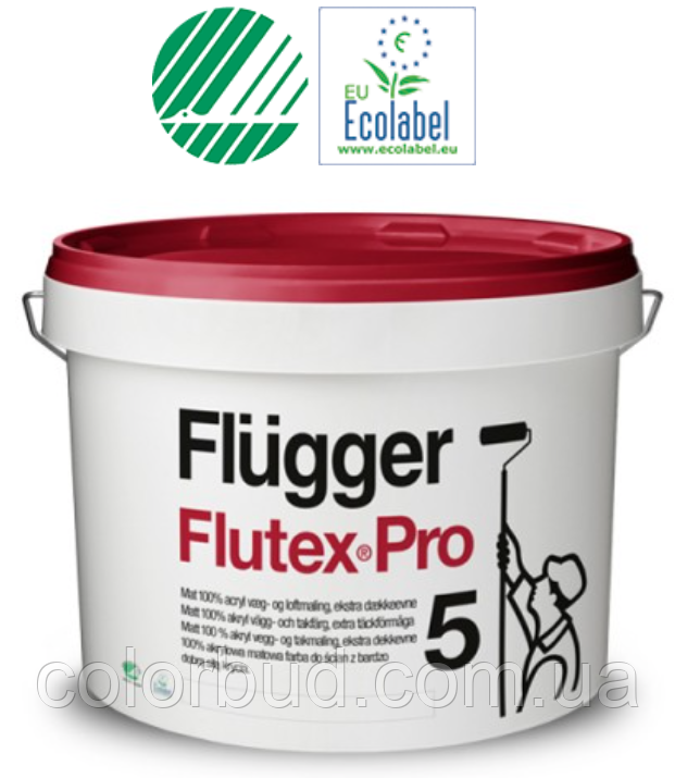 Купить Краска акриловая Flugger Flutex Pro 5 интерьерная экологичная ...