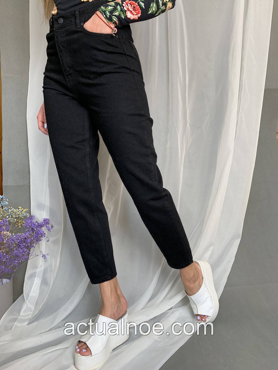 Джинсы Женские МОМ Чёрные Турция 🇹🇷 — Купить Недорого на Bigl.ua ...