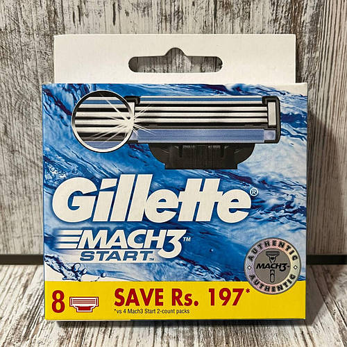 Gillette Mach3 Start 8шт. (джилет мак3 старт) Оригинал сменные лезвия ...