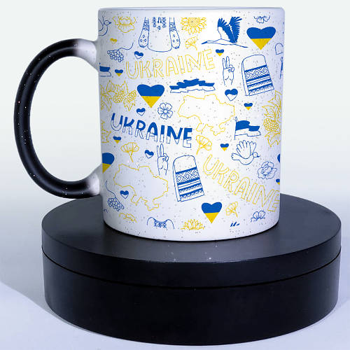 Чашка-хамелеон STAR Ukraine. Кружка-хамелеон Ukraine повна запечатка ...