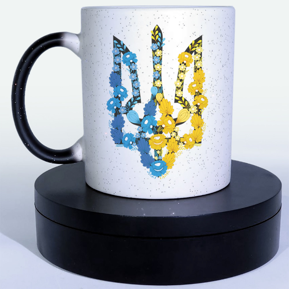 Чашка-хамелеон STAR з гербом України. Кружка-хамелеон з тризубом ...