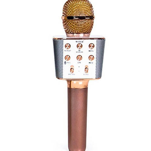 Купить Караоке Мікрофон (розово-золотий) WS-1688 Pink, цена 946.90 ₴ — Prom.ua (ID#1699408013)