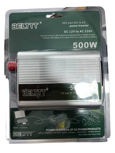 Купить Автомобильный инвертор Belttt на 500 Wt с 12V на 220V, цена 2450 ...