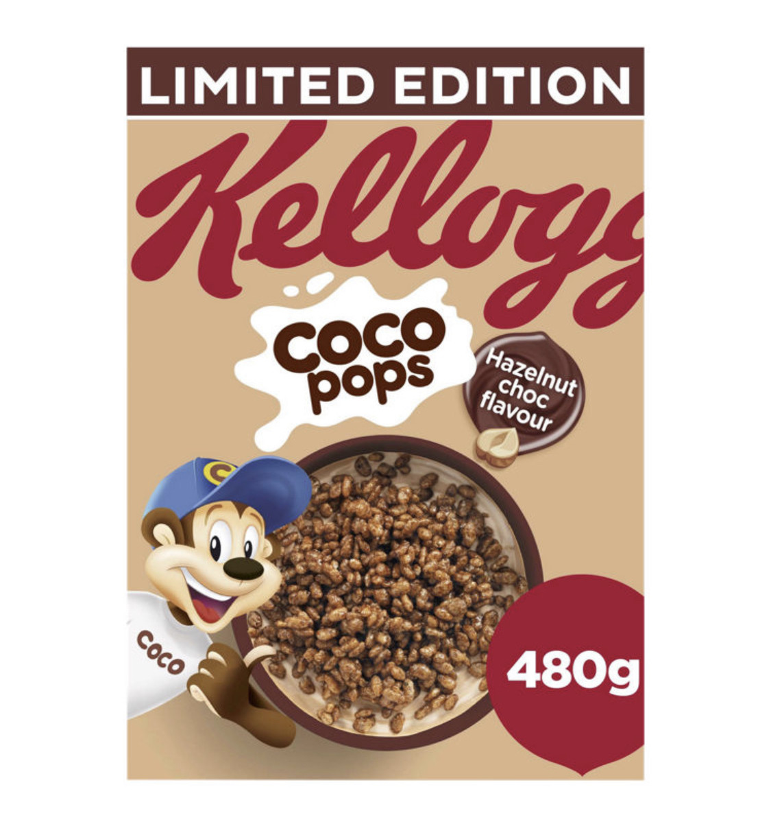 Kellogg s Coco Pops Сухий сніданок з глазурованими шоколадними рисовими ...