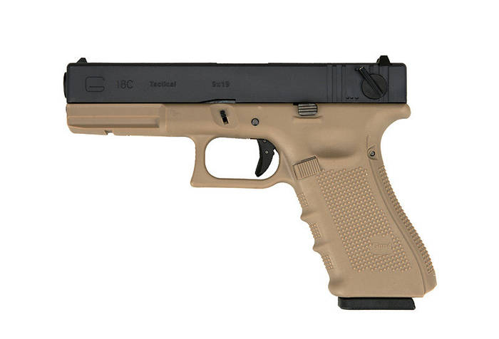 Пістолет WE Glock 18C Gen4. Metal Tan GBB, цена 5878 грн — Prom.ua (ID ...