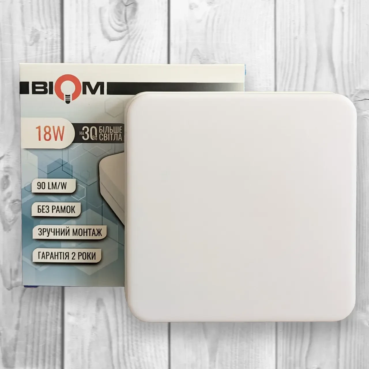 Світильник світлодіодний накладний Biom 18W 5000К IP33 квадрат BYS-01-18-5 (ID#1581153680), ціна ...
