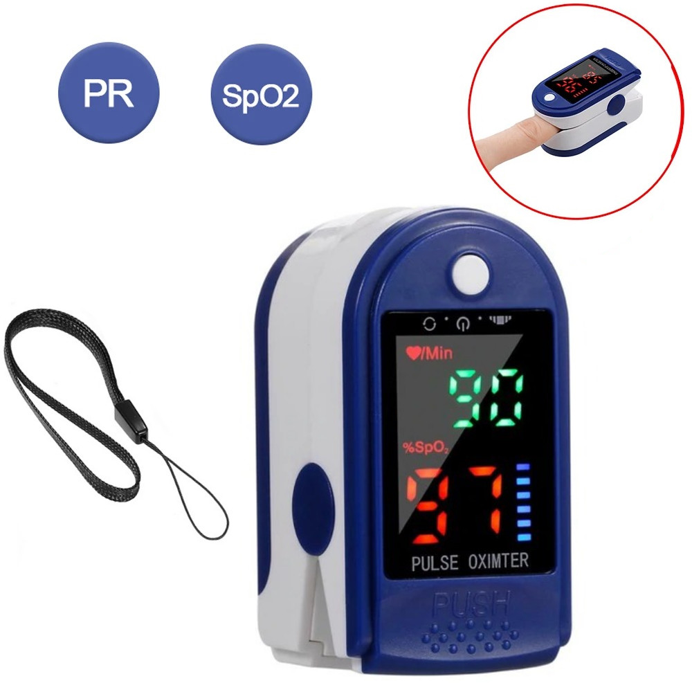 Купить Пульсометр на палец Пульсоксиметр Pulse Oximeter для измерения ...