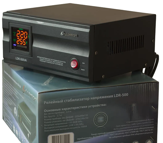 Релейний стабілізатор напруги LUXEON LDR-500, ціна 1968 грн — Prom.ua (ID#1701349610)